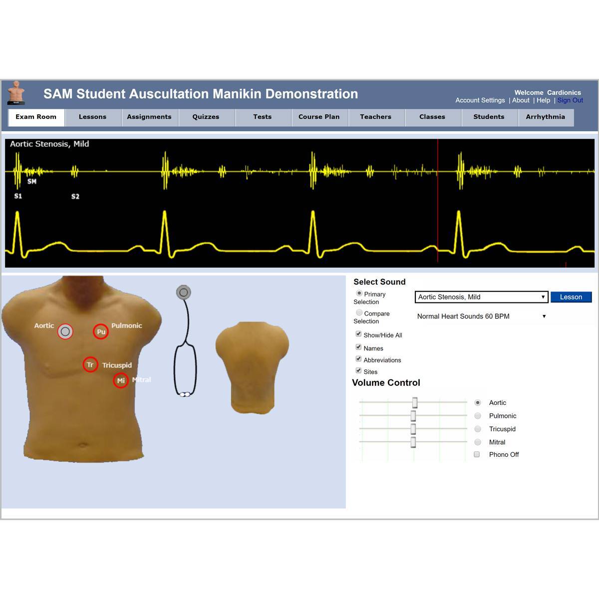 SAM Online® Auscultation Training System (Institutional License – 1 ...