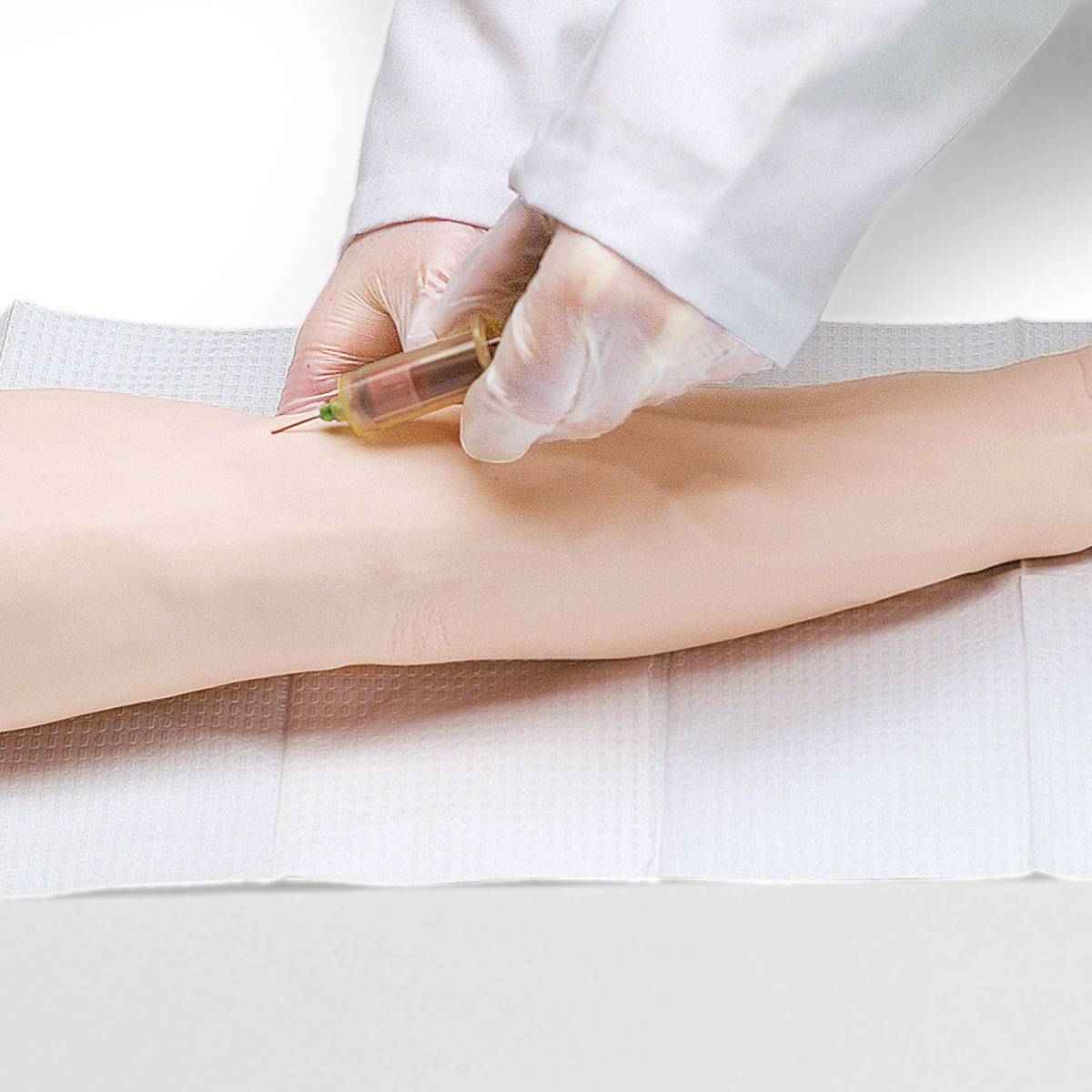 Advanced Venipuncture and Injection Arm, White - SEM Trainers