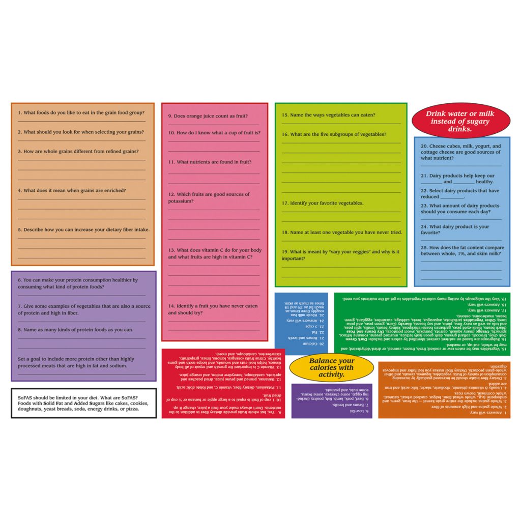 MyPlate Cling Place Mats - SEM Trainers